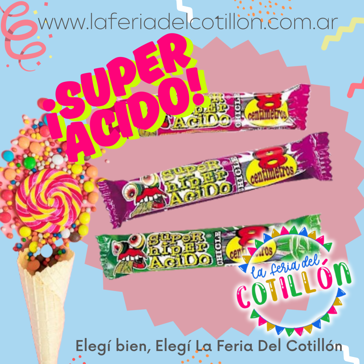 Chicle Super Hiper Acido x 40 u.